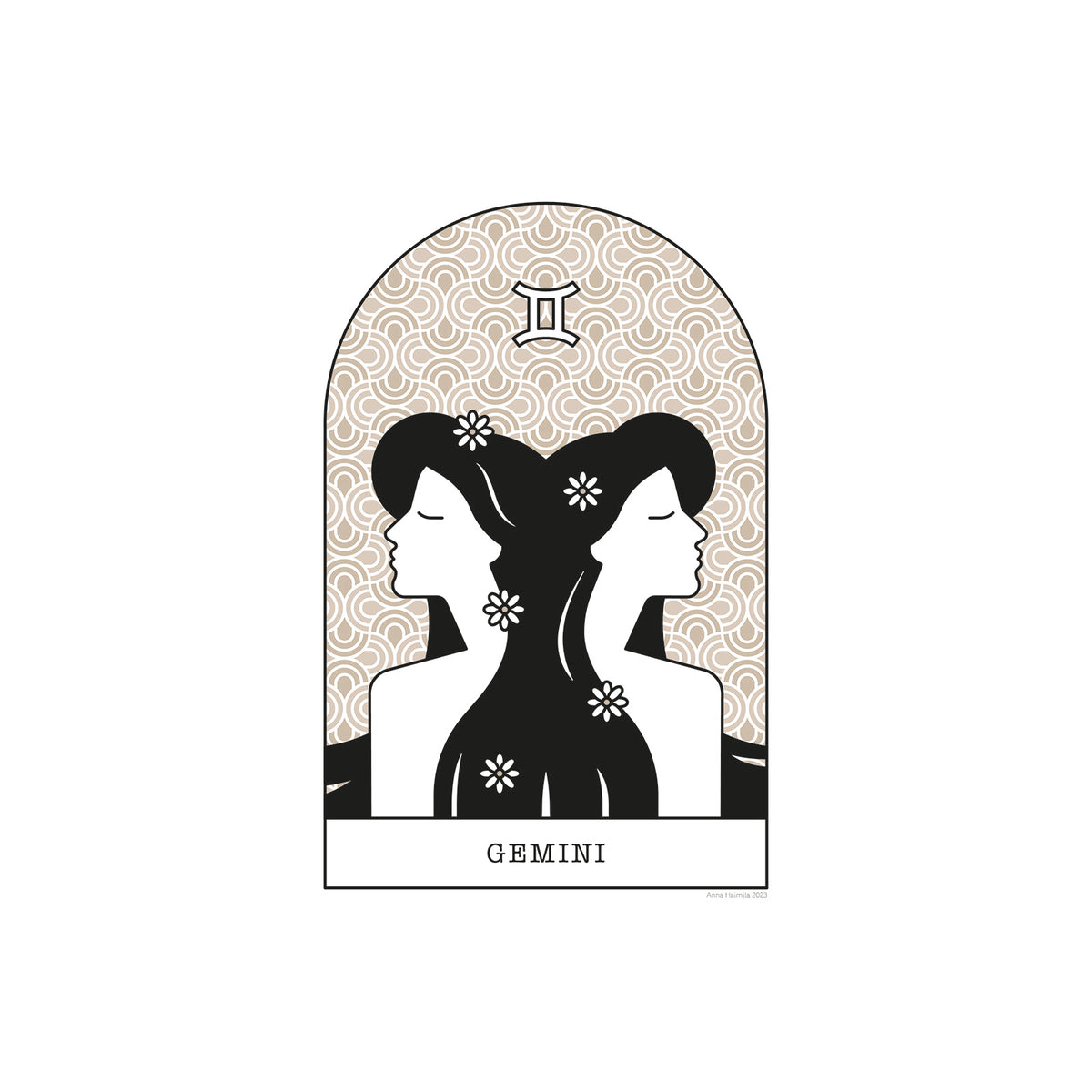 Kaksoset, Gemini -horoskooppi (beige) - Nensa