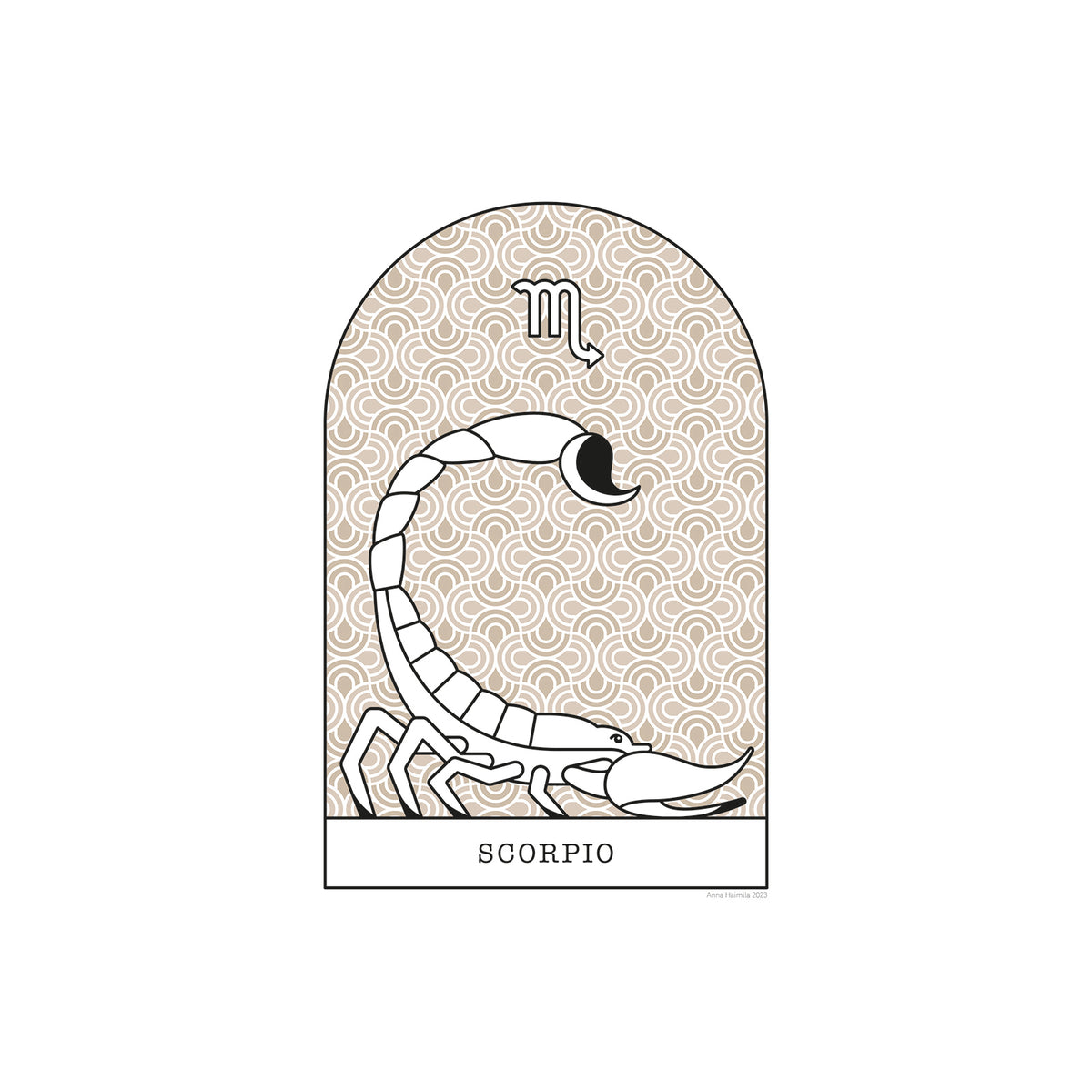 Skorpioni, Scorpio -horoskooppi (beige) - Nensa